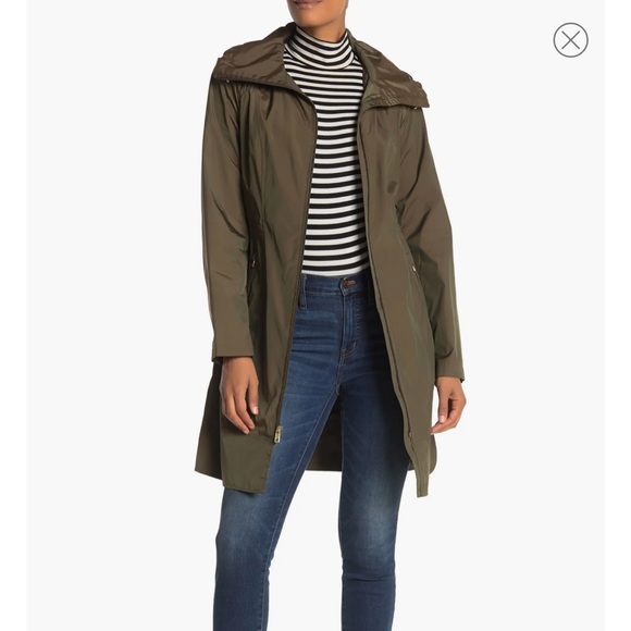 Cole Haan | Jackets & Coats | Cole Haan Back Bow Packable Hooded Rain ...